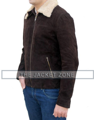 Rick Grimes Suede Brown Jacket | Free Shipping