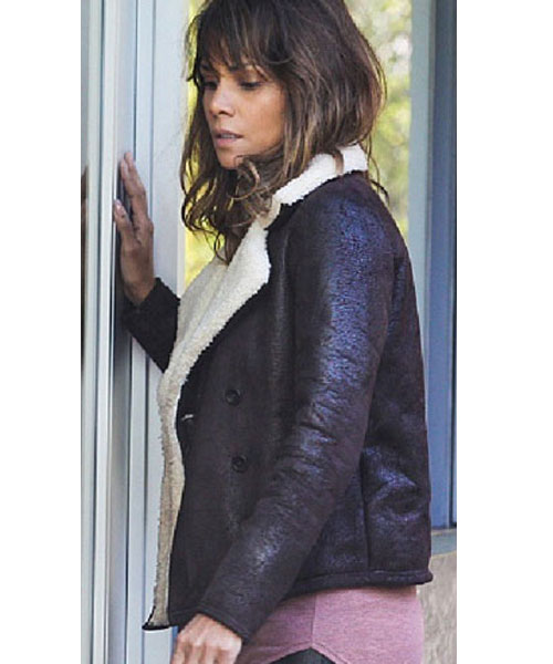 Halle Berry Extant Molly Woods Brown Shearling Jacket
