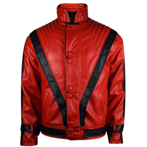 Michael Jackson Thriller Red Leather Jacket