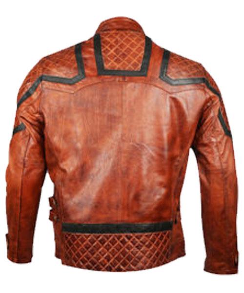 101 Tan Vintage Motor Biker Real Leather Jacket