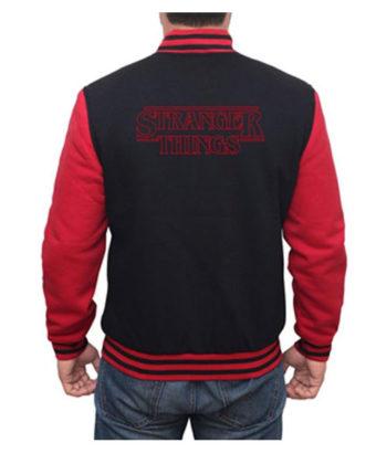Stranger Things Red and Black Letterman Jacket