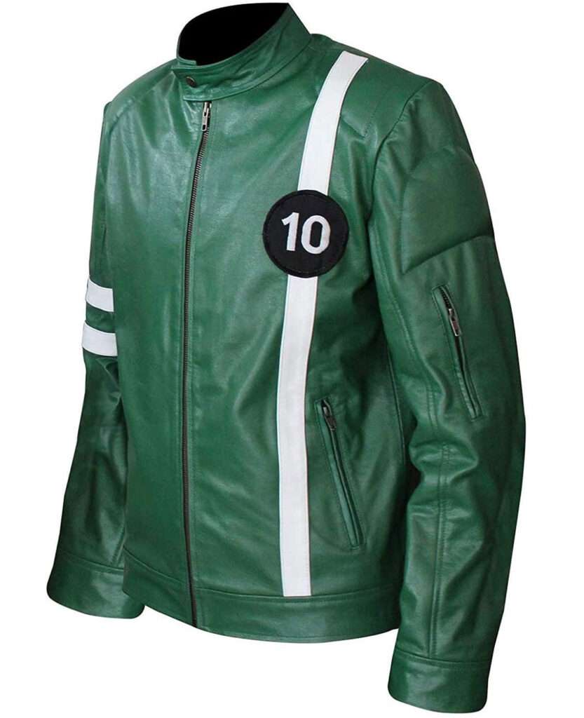 Ben 10 Ryan Kelley Ben Tennyson Green Leather Jacket