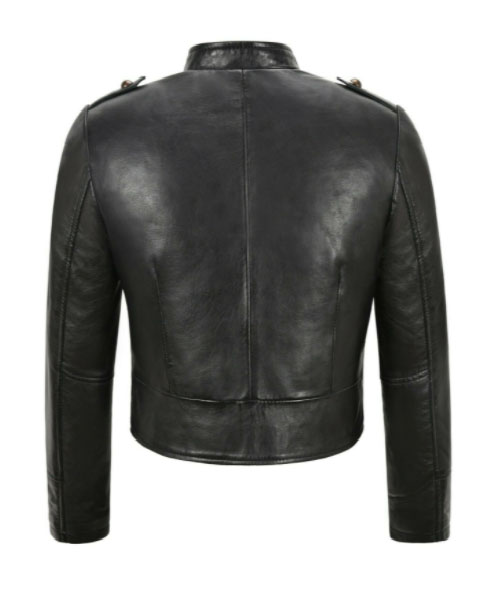 Womans Military Short Zip Trough Decorative Jacket