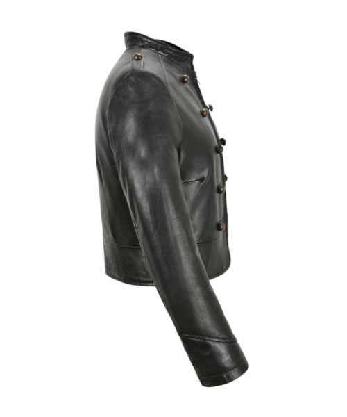 Womans Military Short Zip Trough Decorative Jacket